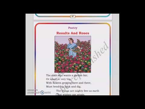 STATE- 5th std- English- Poem- 6 Results and Roses( Part-1) - YouTube