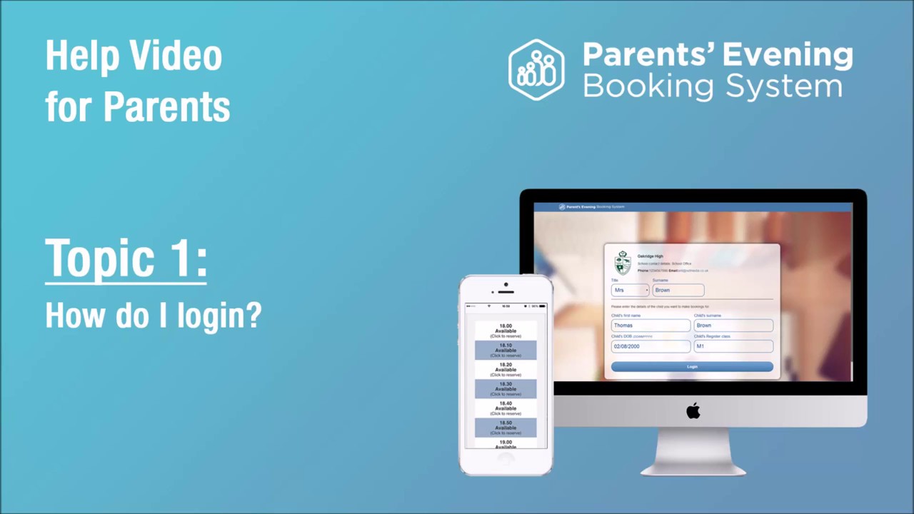 How do I login to the Parents’ Evening Booking System? - YouTube