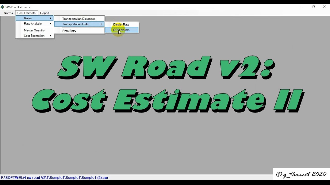 SW Road V2: 12g Cost Estimate II - YouTube