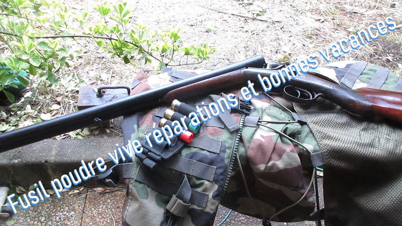Embellissement d'un fusil ancien éprouvé poudre vive et bonnes vacances ...