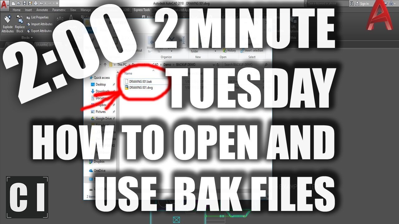 AutoCAD How To Convert bak Files And Using Them 2 Minute Tuesday autocad-how-to-convert-bak-files-and-using-them-2-minute-tuesday