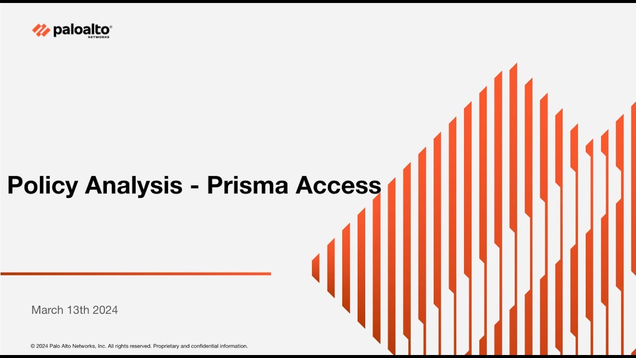 Prisma Access Policy Analysis - YouTube