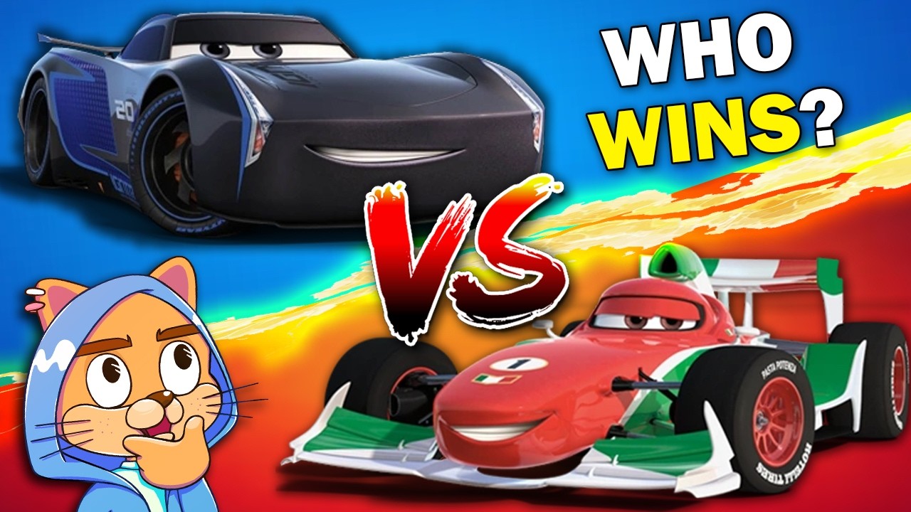 Lightning McQueen VS Jackson Storm VS Francesco Bernoulli | RACE BATTLE ...