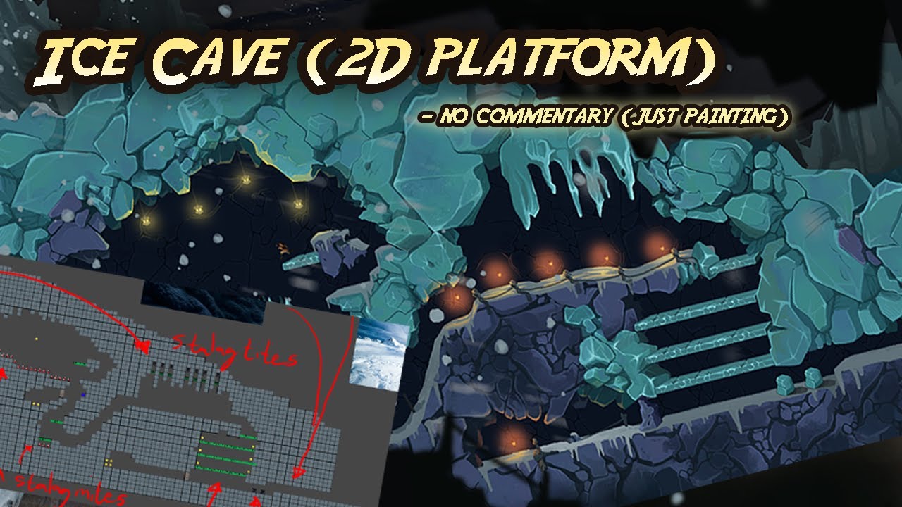 Ice Cave 2D Platform (no commentary just art) - YouTube