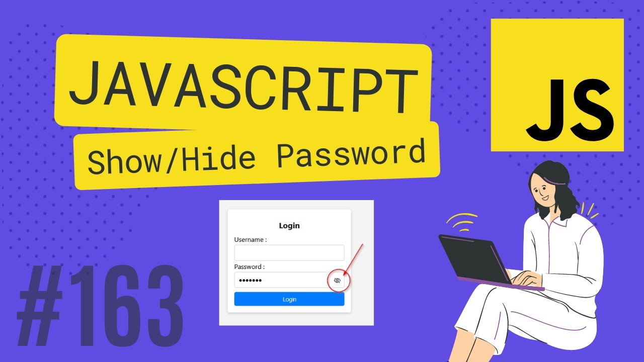 Javascript Tutorial 163 Show Hide Password Youtube