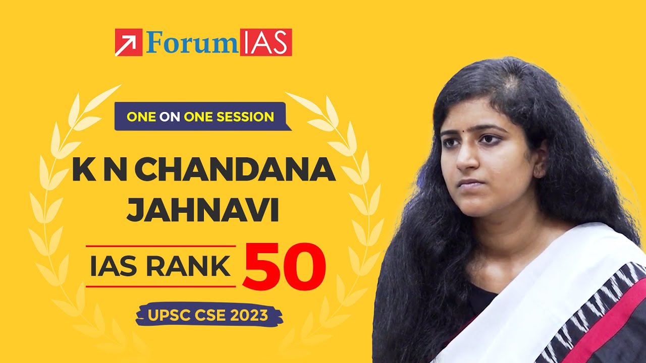 IAS Topper K N Chandana Jahnavi | IAS Rank 50 | UPSC Topper 2023 | One ...