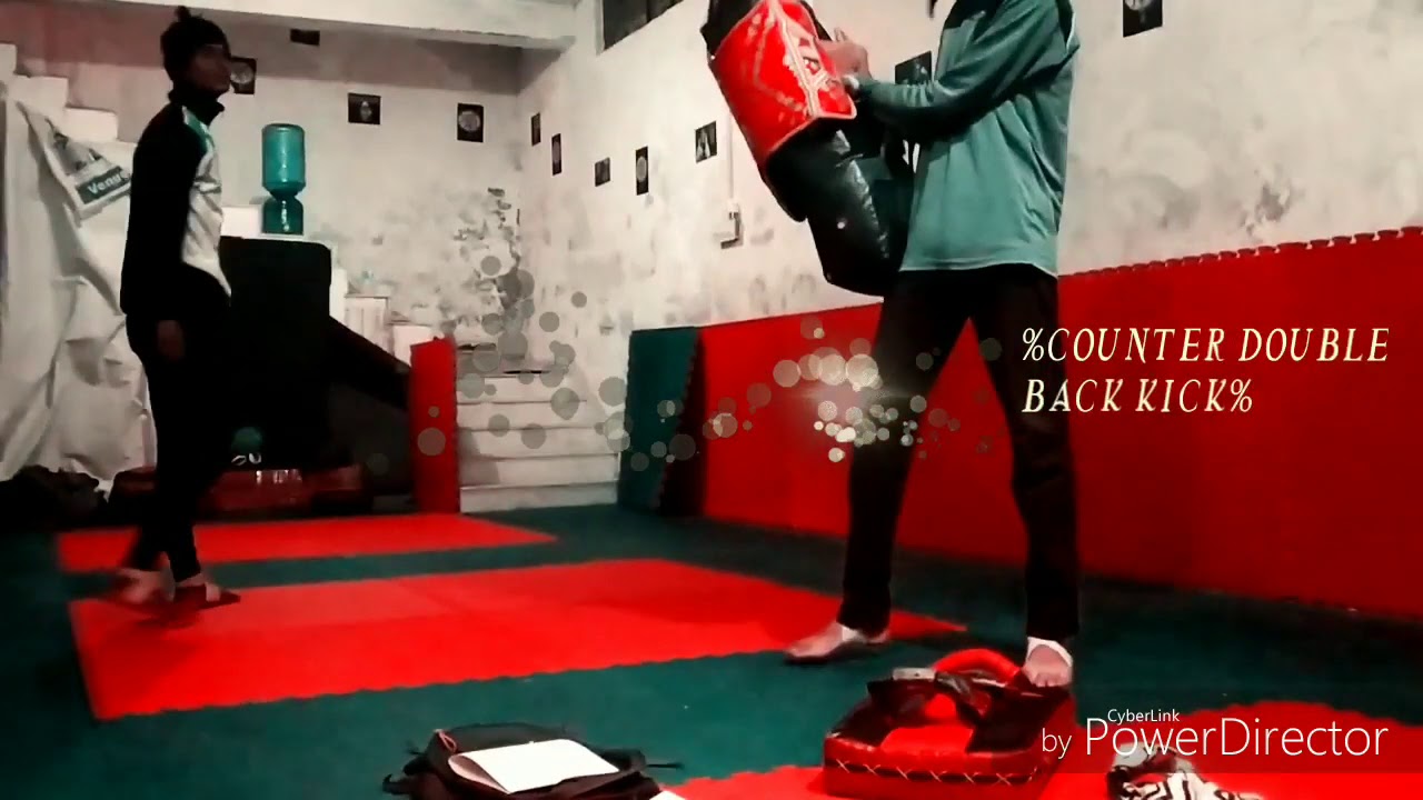 DOUBLE BACK KICK (COUNTER ATTACK AND ATTACK) - YouTube