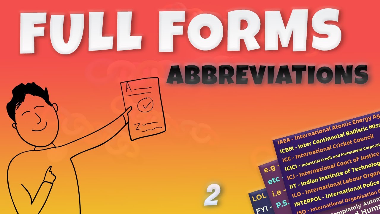 Abbreviations - All important short forms - YouTube