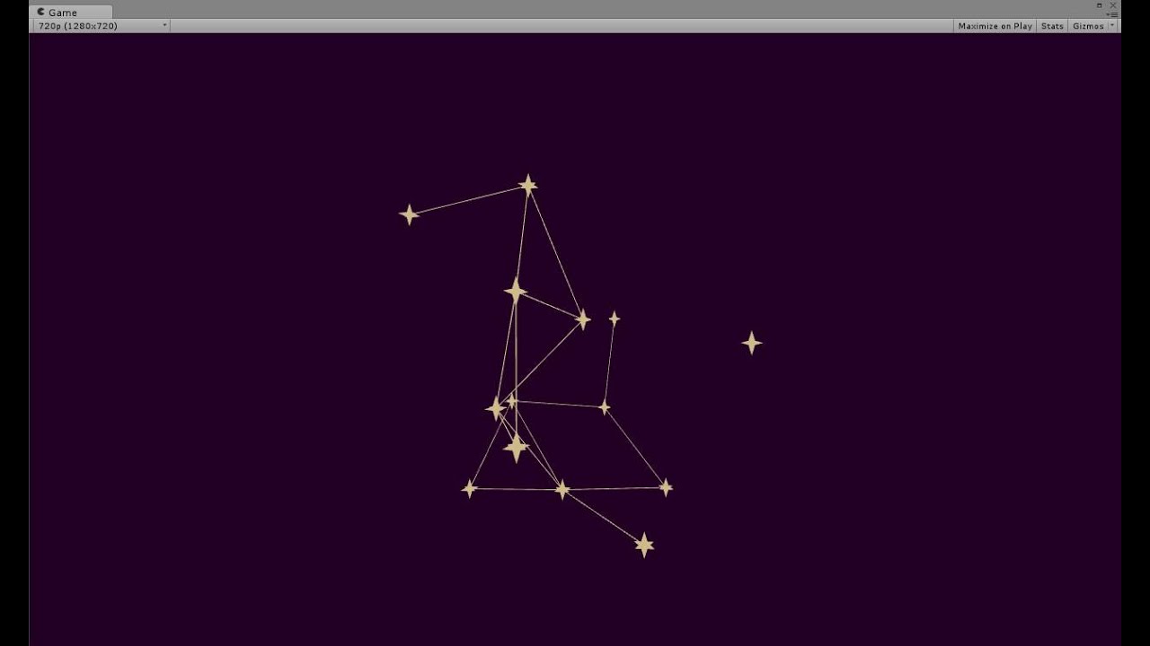 Procedural star constellation generation test - YouTube