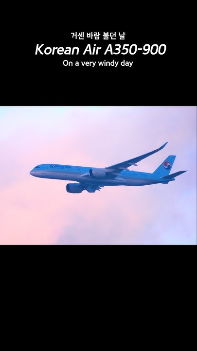 Korean Air A350 대한항공 A350..#planespotting #airplane #koreanair #대한항공 #비행기 #항공기 #a350 #거센바람불던날 ...