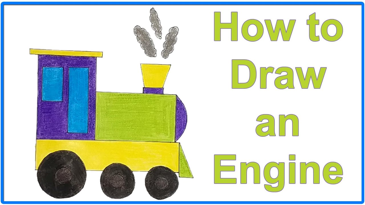 How to Draw an Engine - Detailed Drawing Tutorial - YouTube