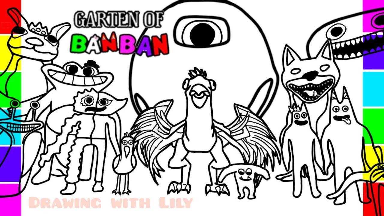 Garten of Banban 6 Coloring Mutant Opila Bird How to color Garten of ...