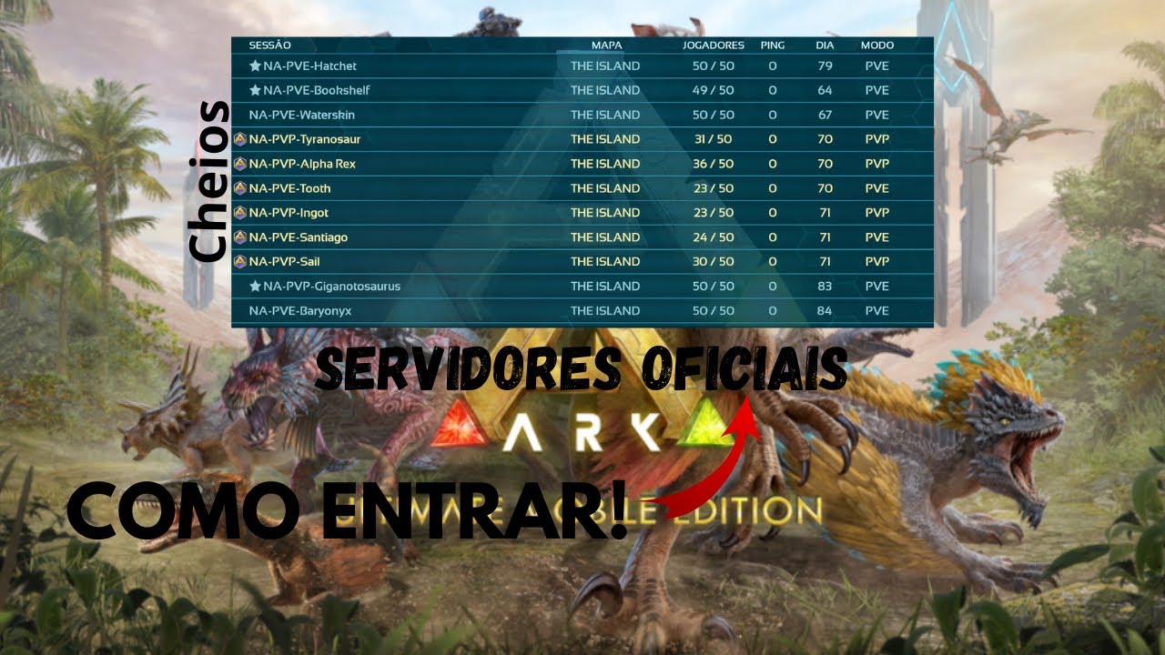 COMO ENTRAR NOS SERVIDORES OFICIAIS DO NOVO ARK MOBILE! - ARK Ultimate Mobile Edition - YouTube