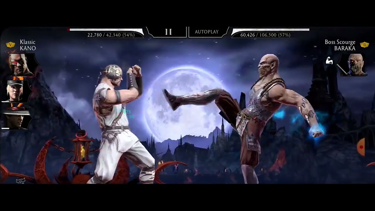 Mortal Kombat Mobile Fight Boss Scourge Baraka - YouTube