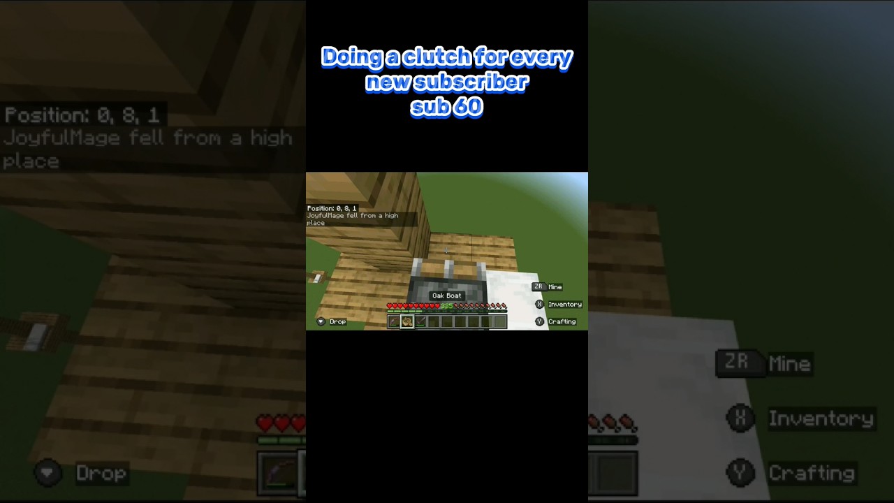 Doing a clutch for every new subscriber #minecraft - YouTube