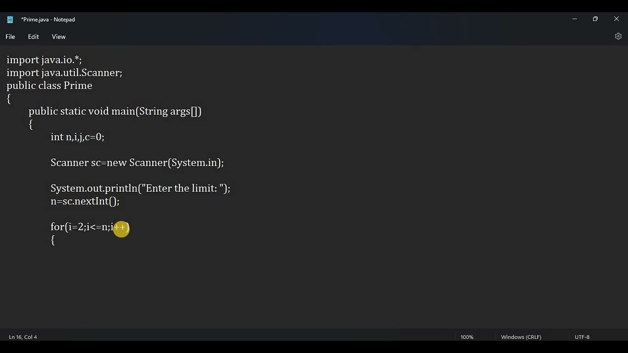 JAVA Program To Generate Prime Numbers YouTube JAVA Program To Generate Prime Numbers YouTube