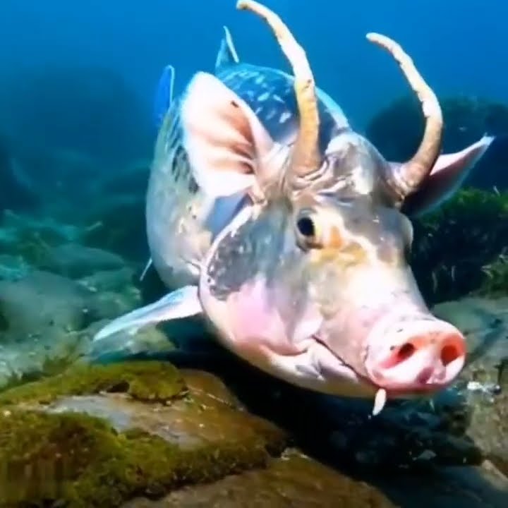The mysterious pig fish #sea life #wonderful species #pigfish - YouTube