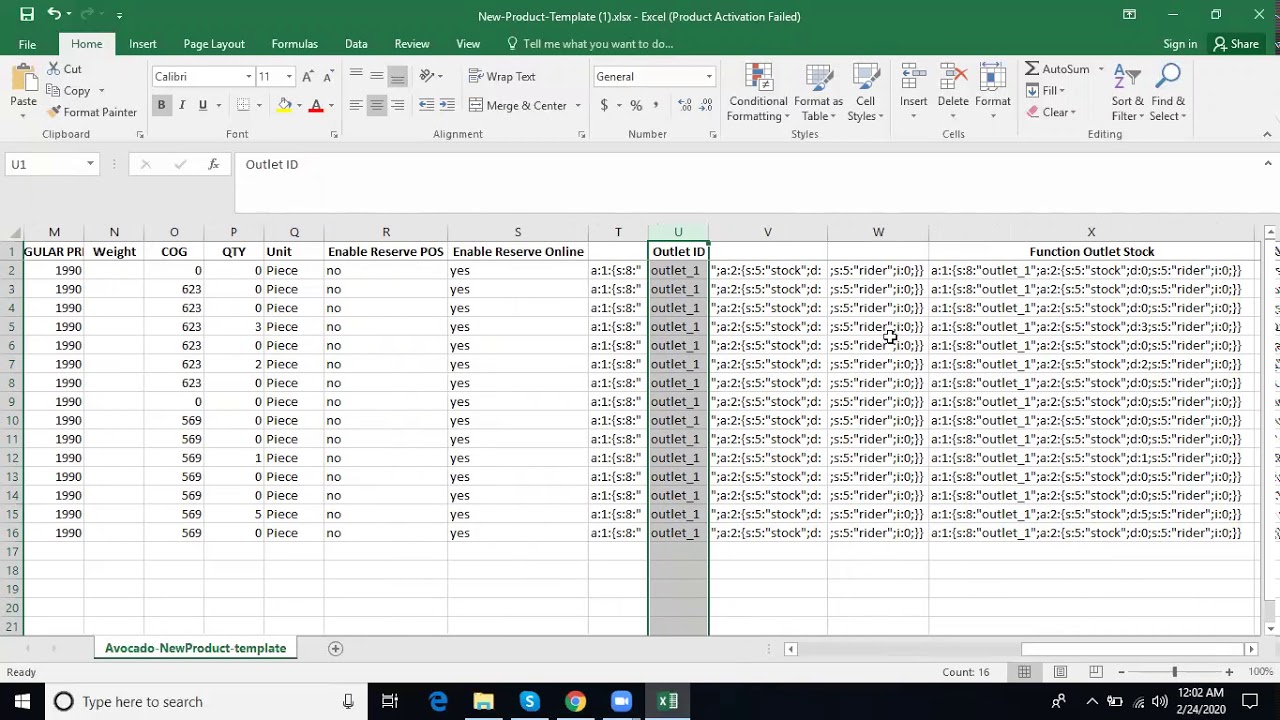Preparing excel file of product - YouTube