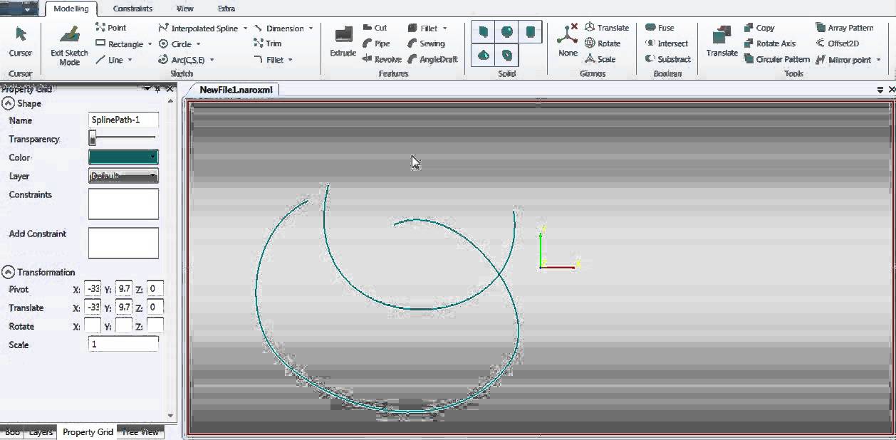 Drawing splines in NaroCAD - YouTube