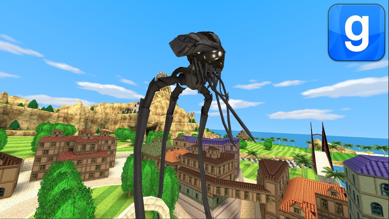 War of The Worlds Tripods VS Dead space Security NPC Fight Garry's Mod ...