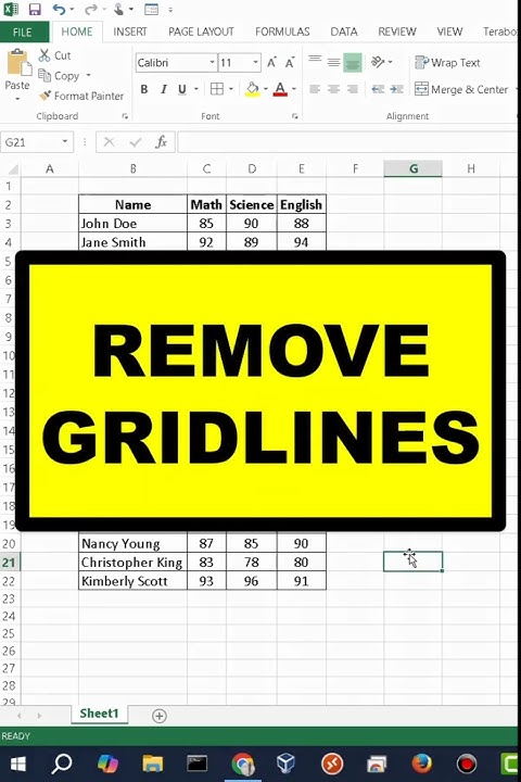 Remove Gridlines in Excel #excel #exceltips #exceltricks #trending - YouTube