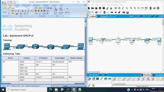 Lab Configure Dhcpv6 Packet Tracer 55 Off