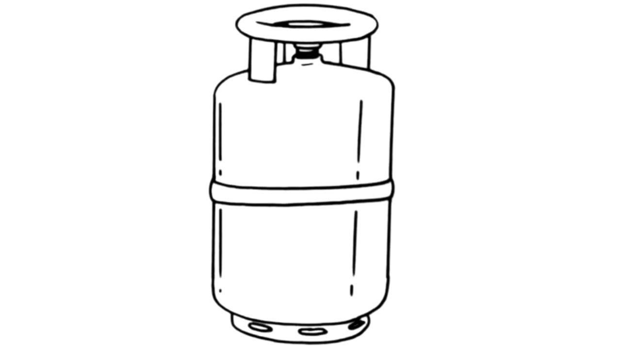 Drawing Realistic LPG Gas Cylinder | Step-by-Step Tutorial - YouTube