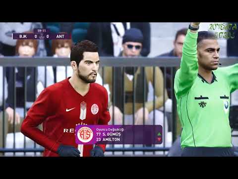 Beşiktaş Antalyaspor 13 06 2020 Sanal Maç Özeti ( PES 20 TÜRKÇE SPİKERLİ)