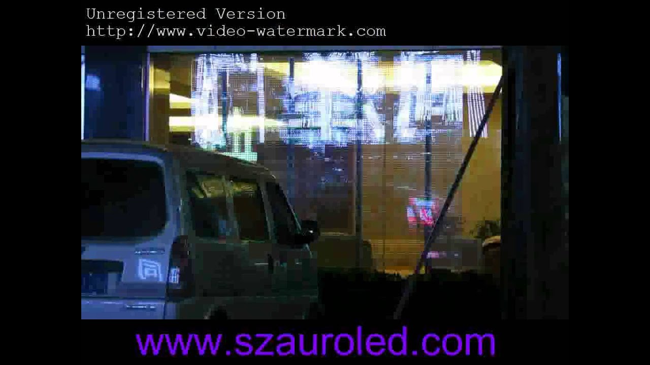hotel window glass led screen for advertise 1 - YouTube