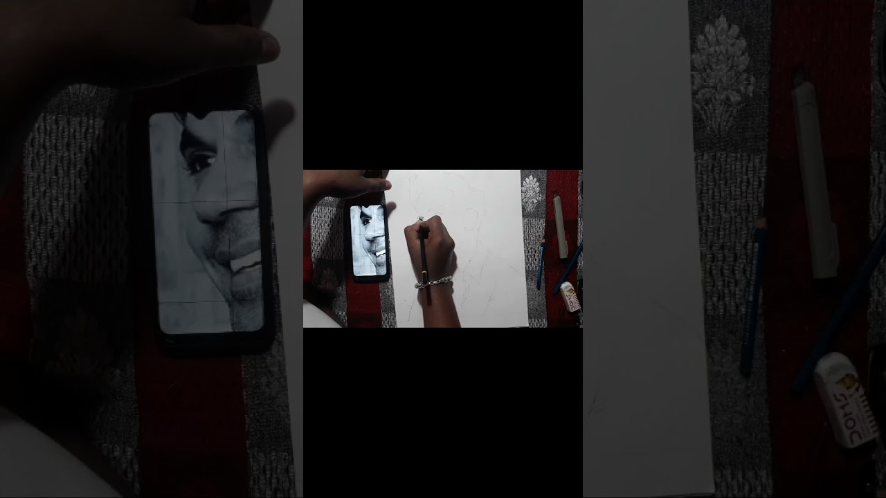 rajkumar rao drawing realistic portrait - YouTube