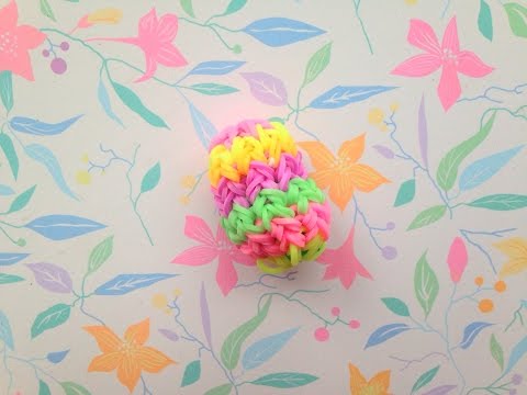 Pisanka 3D z gumek - Tutorial Rainbow Loom