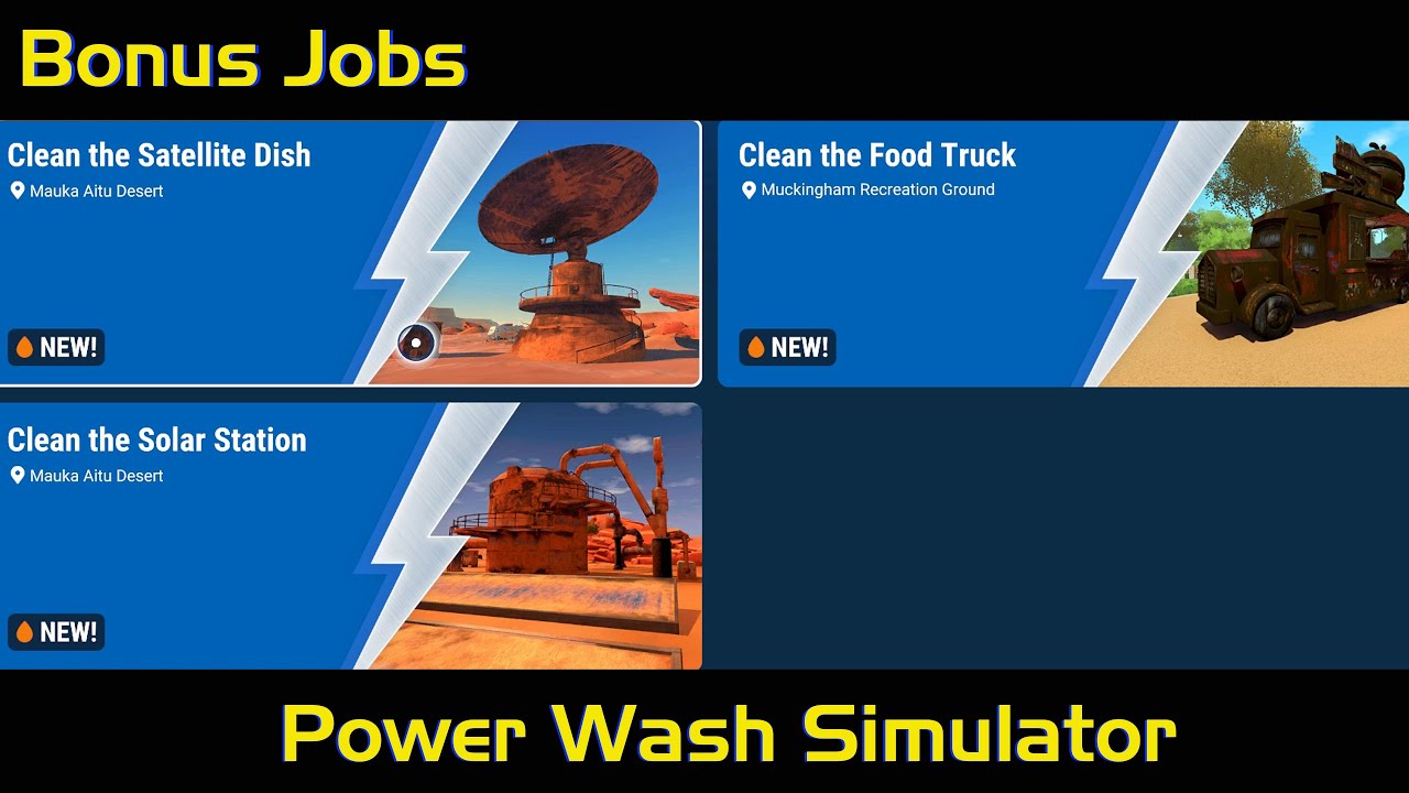 Power Wash Simulator - Clean the Satelite Dish, Clean the Food Truck ...