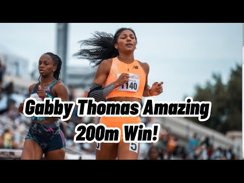 Gabby Thomas Means BUSINESS!!||Epic 200m Win!! #sports #athlete - YouTube