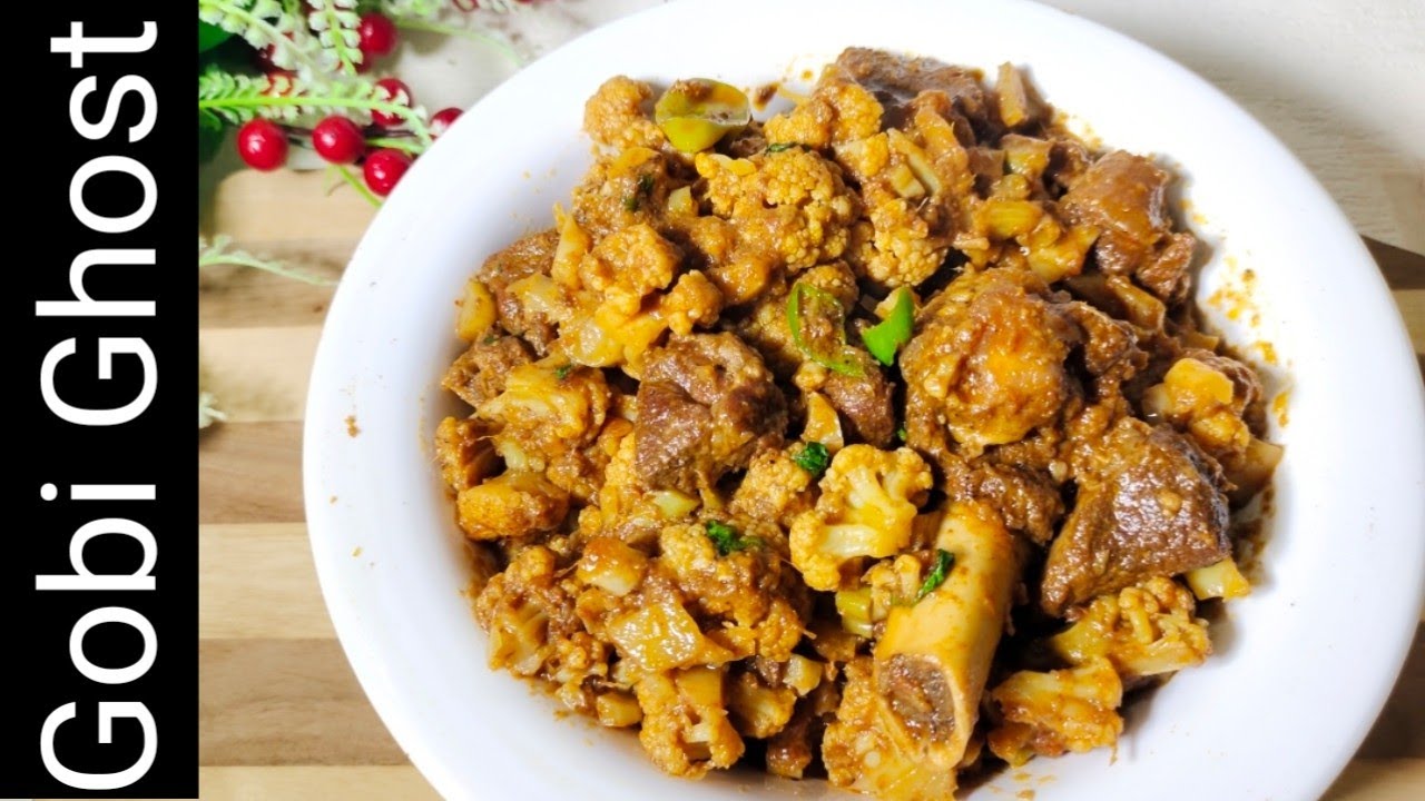 Gobi Ghost (cauliflower Mutton) Easy and tasty recipe by Ghazal israr ...