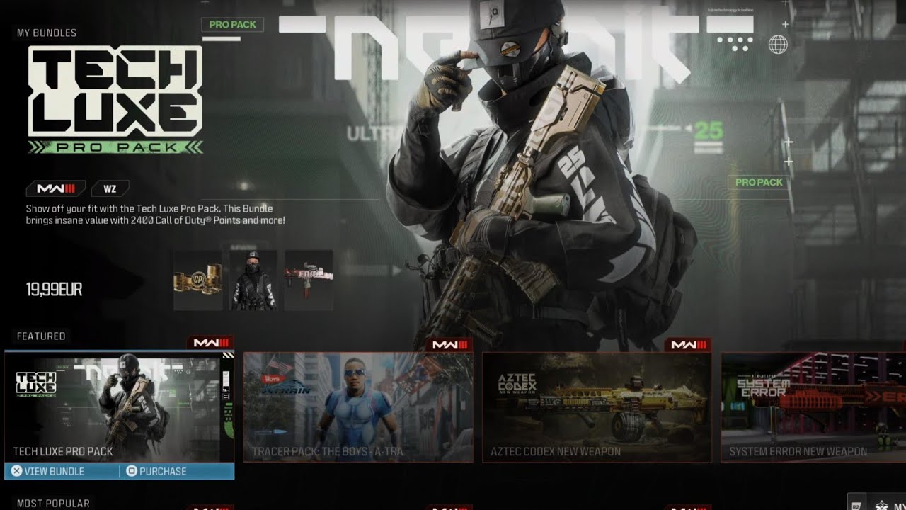 Tech Luxe Pro Pack MW3 - YouTube