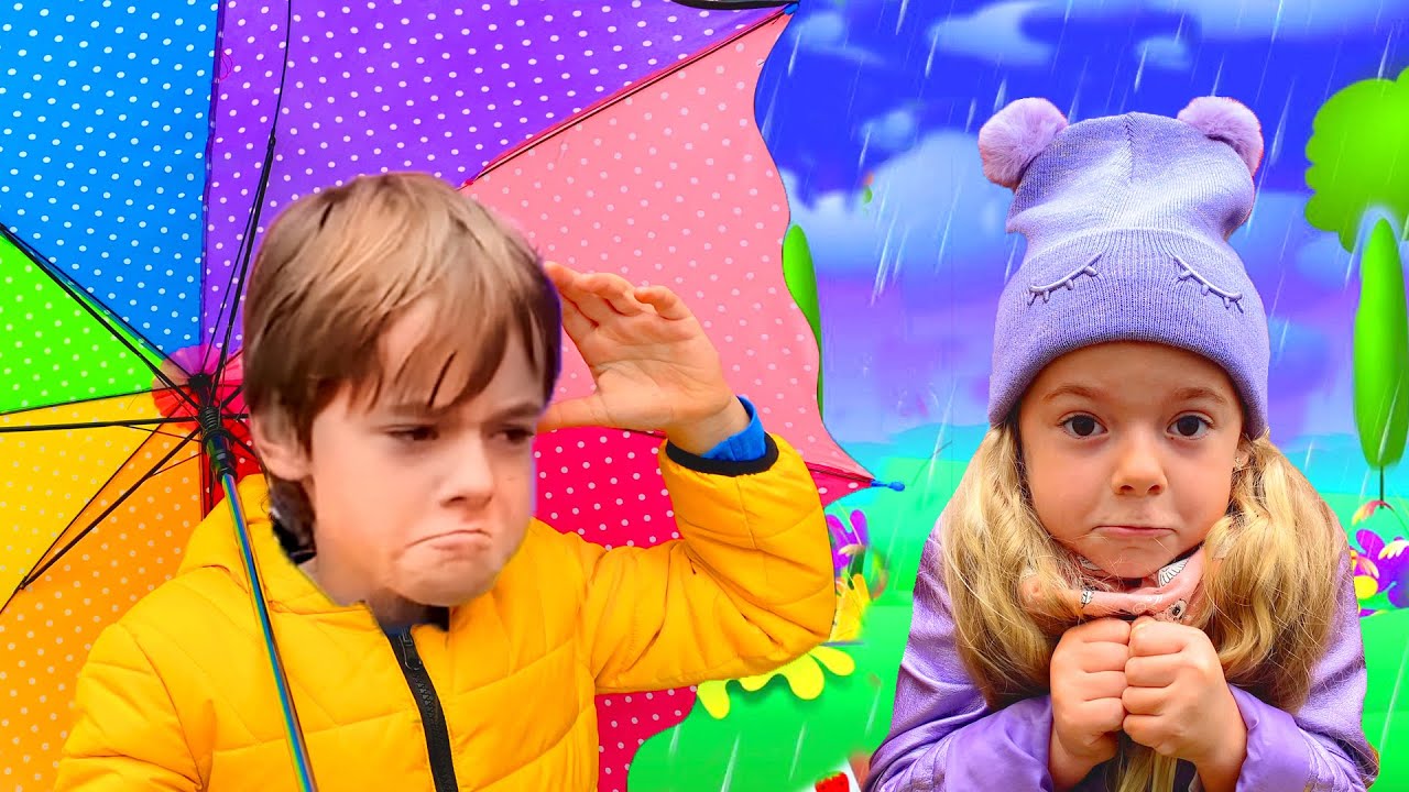 Rain Rain Go Away Kids Song | Anabella and Bogdan Pretend Play Sing ...