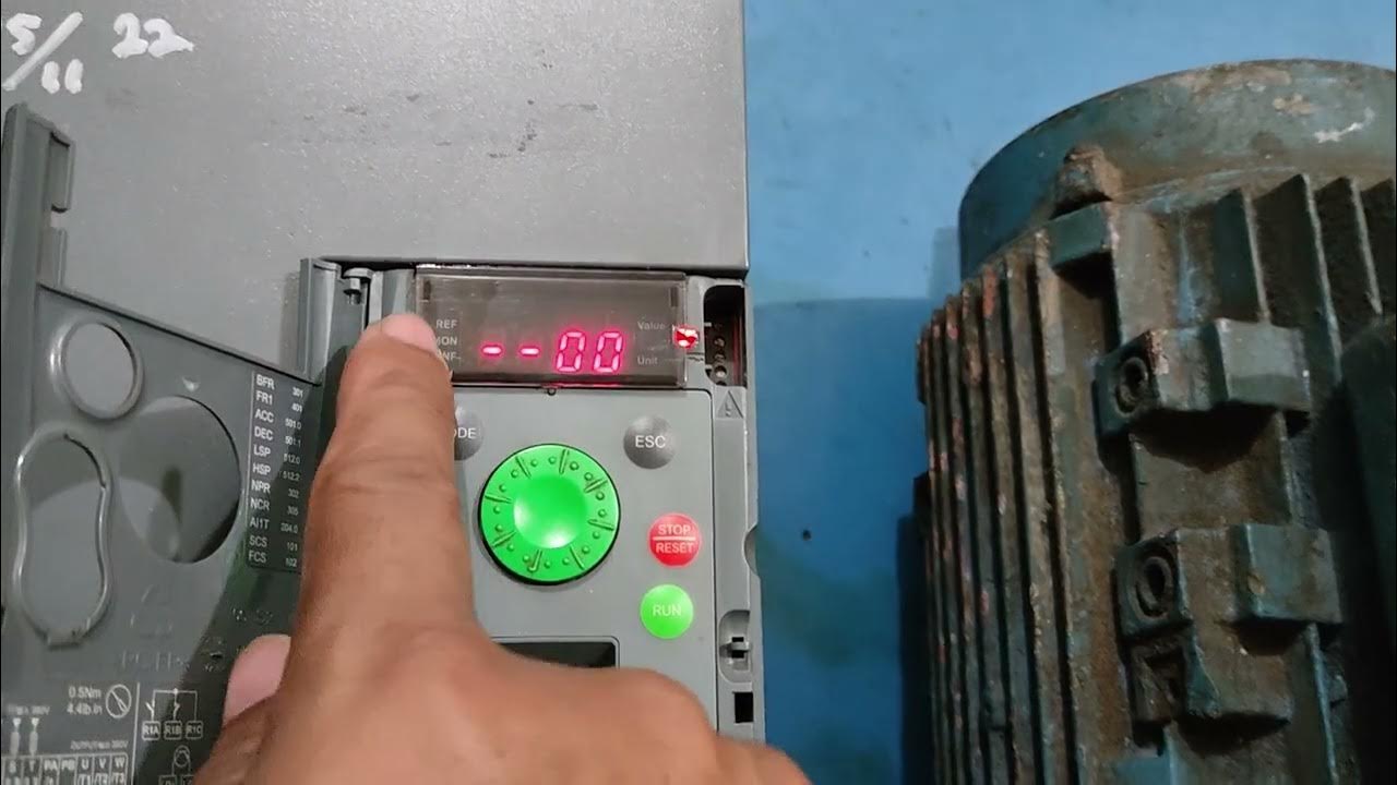Setting inverter/VFD ATV 310 agar dapat dioperasikan menggunakan switch dan potensio/analog ...
