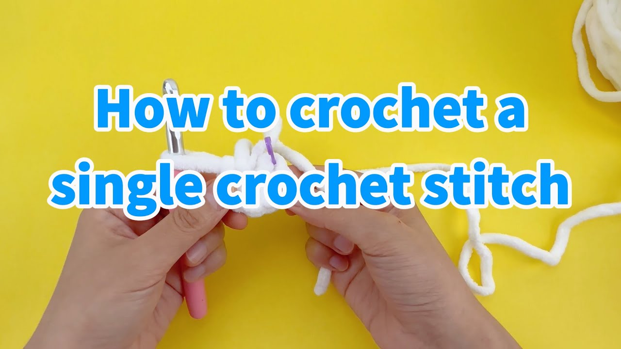 How to crochet a single crochet stitch - （Left-handed） - YouTube
