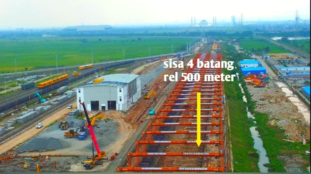 Rel Double Track Sudah Terpasang 142 KM || Sisa 4 Batangan Rel 500 ...
