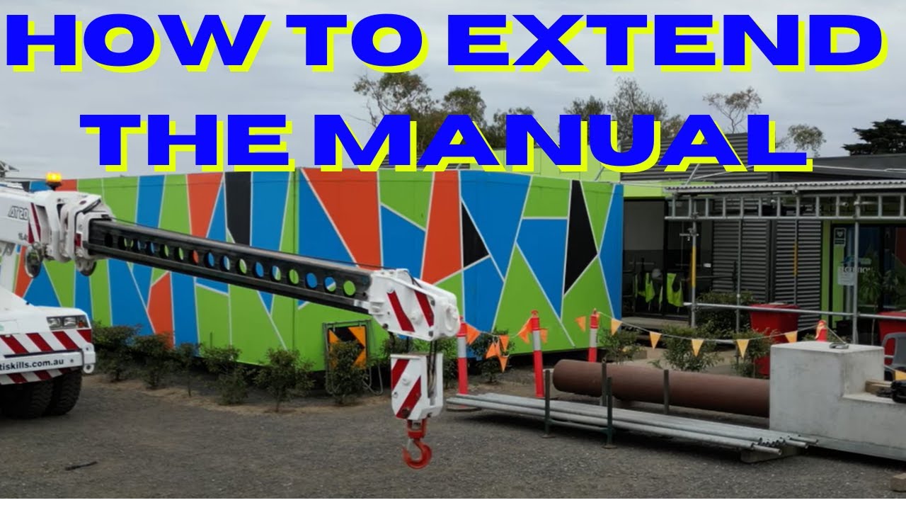 How to -Terex Franna AT20 manual boom extension - YouTube