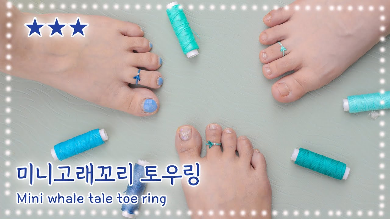 미니고래꼬리 토우링(발가락반지) 만드는법 How to make whale tale toe ring? - YouTube