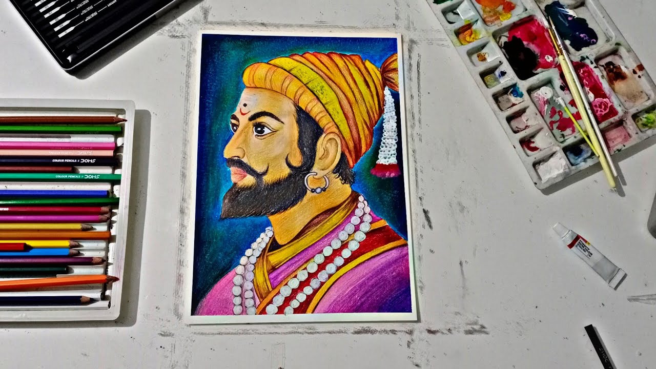 How to draw Shivaji Maharaj, Shivaji Maharaj, Chatrapati shivaji ...