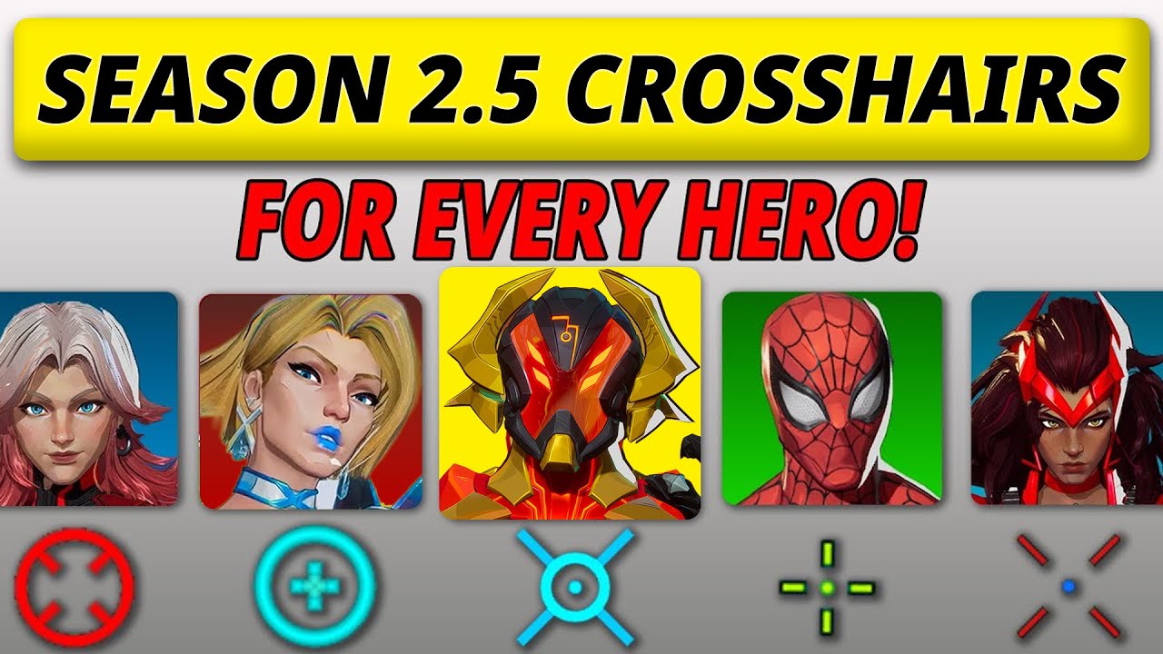 Marvel Rivals BEST Crosshair Settings For EVERY HERO (Season 2.5 Ultron ...