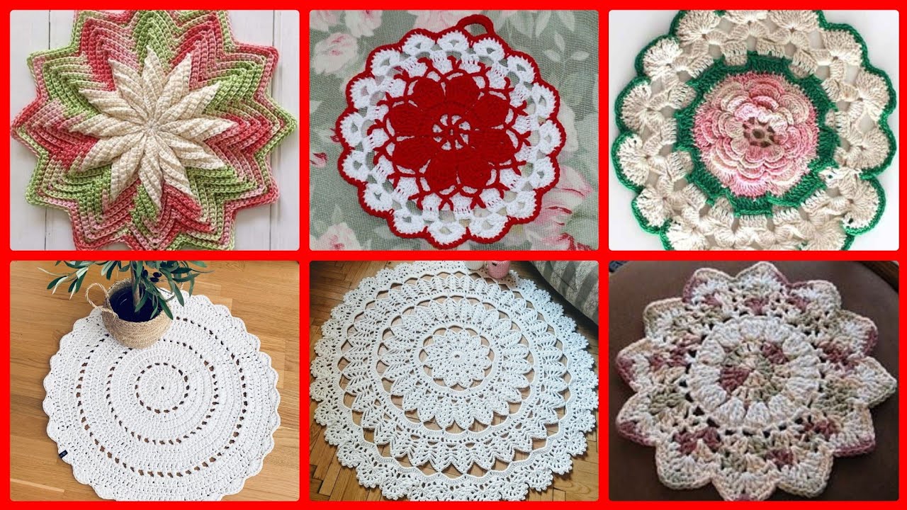 Trendy And Classy Crochet floor Mats Designs Pattern ideas - YouTube