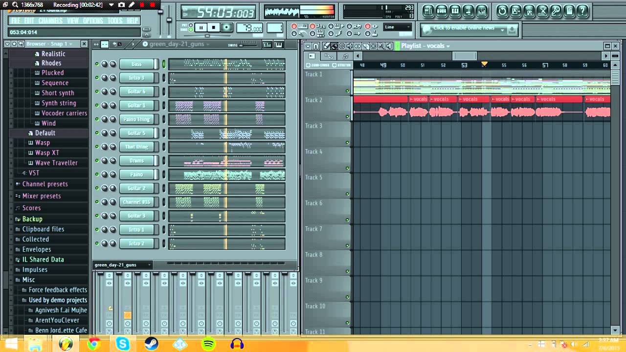 21 Guns By Green Day Remade in FL Studio 11 - YouTube