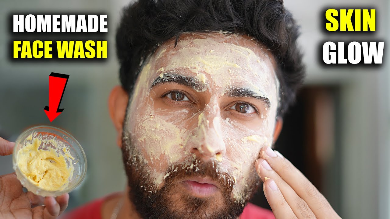HOMEMADE FACE WASH for Glowing Skin | DIY Besan & Rice Face Wash ...