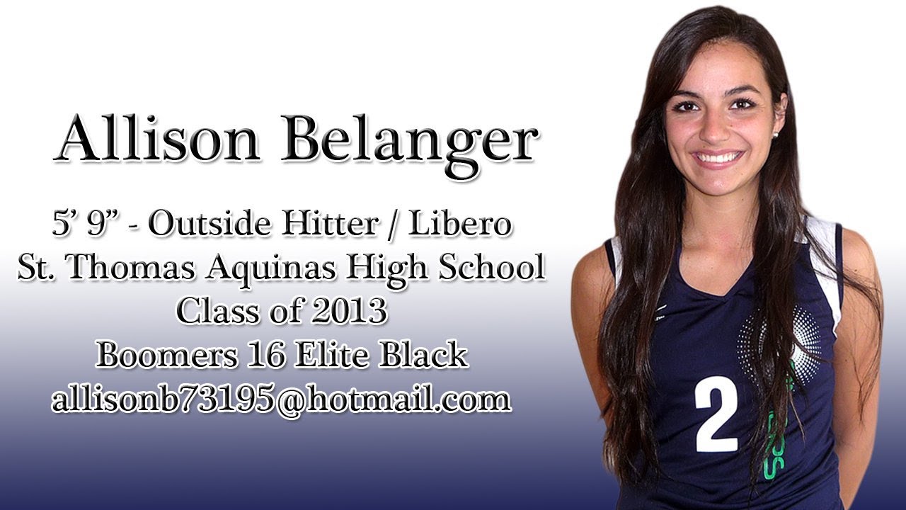 Allison Belanger - 5' 9" Outside Hitter / Libero - Class of 2013 - YouTube