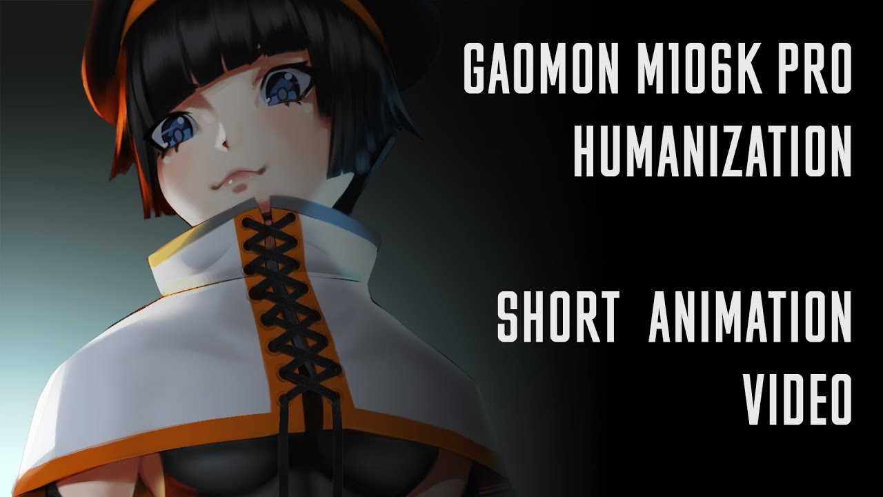 Gaomon M106K Pro:tablet humanization. Rigging animation - YouTube