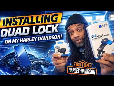 Installing Quad Lock Phone Mount and Vibration Dampener on my Harley Davidson.