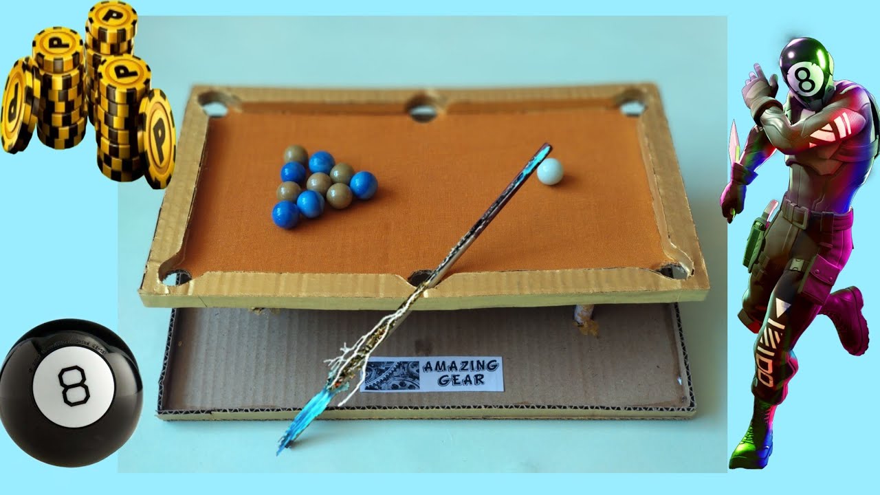 How to make Snooker Table with Cardboard || Make Amazing Two Player ...